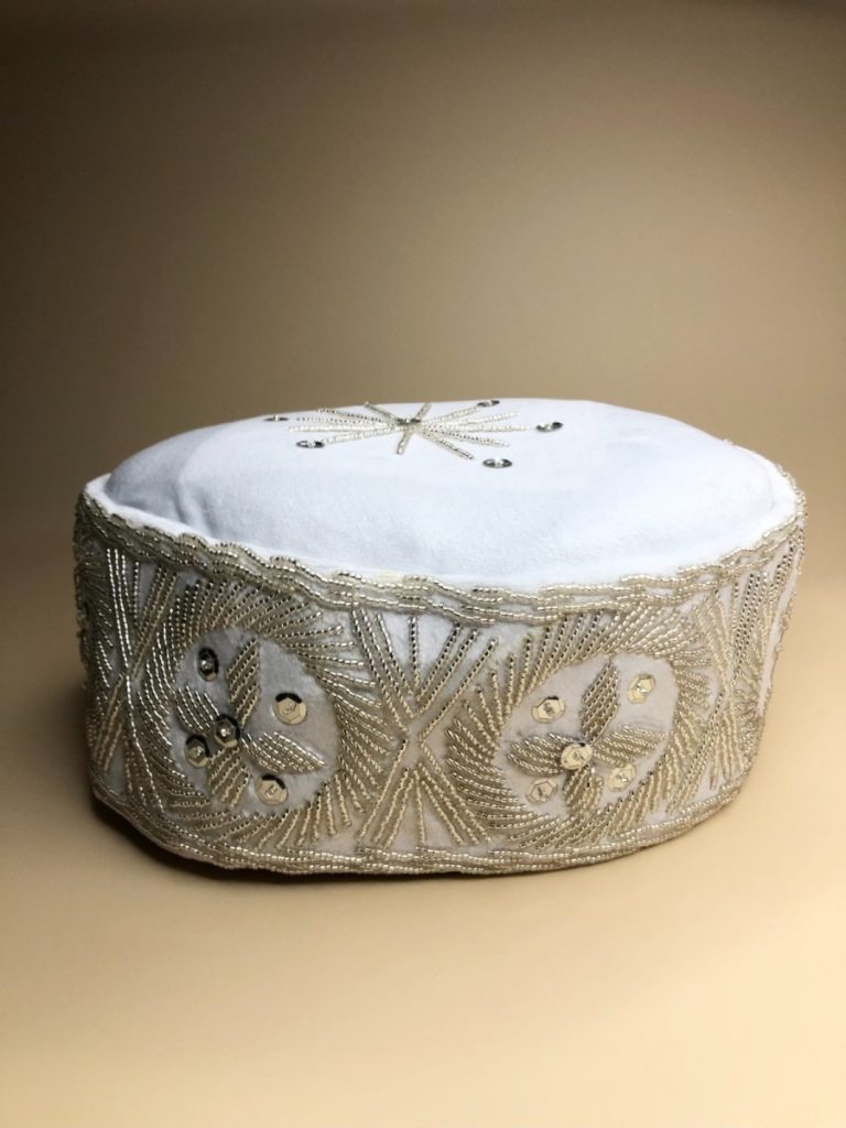 Buy Maroon Wine Igbo Men Beaded Cap. African Velvet Cap Embroidered ...