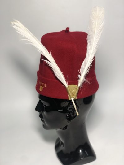 Buy Plain White Eagle Feather for Igbo Men Red Cap - Capkings.ng